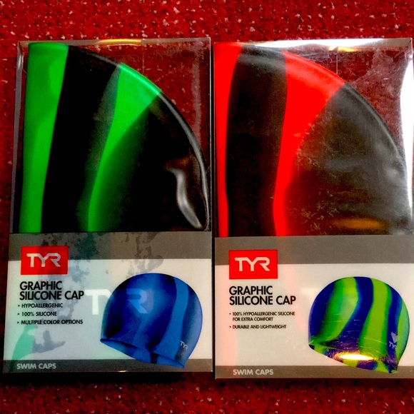 TYR | Swim | 2tyr Graphic Silicone Swim Caps | Poshmark